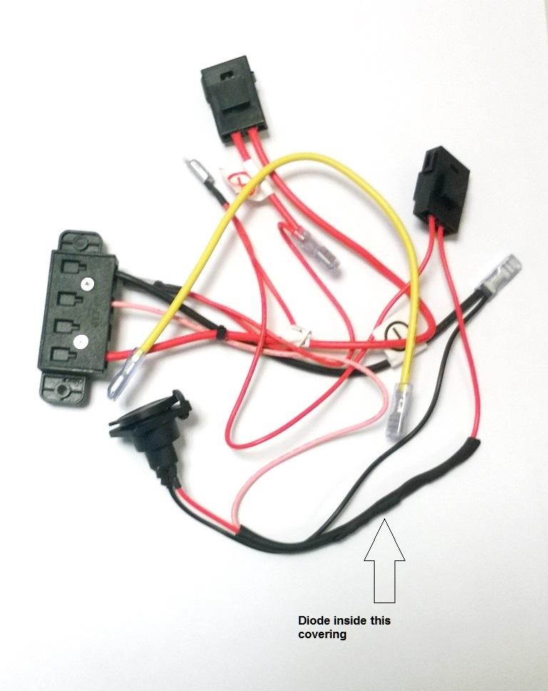 Battery Box Wiring Loom With Diode Liteway 4 — Discount Scooters ...